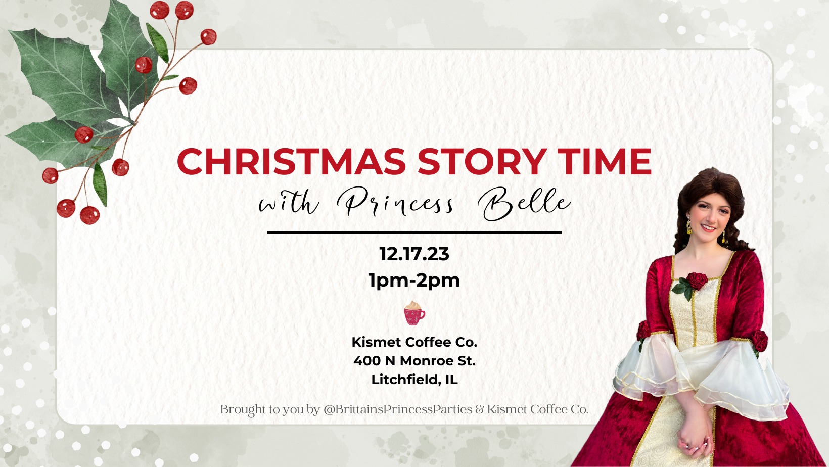 Christmas Storytime with Princess Belle - The City of Litchfield